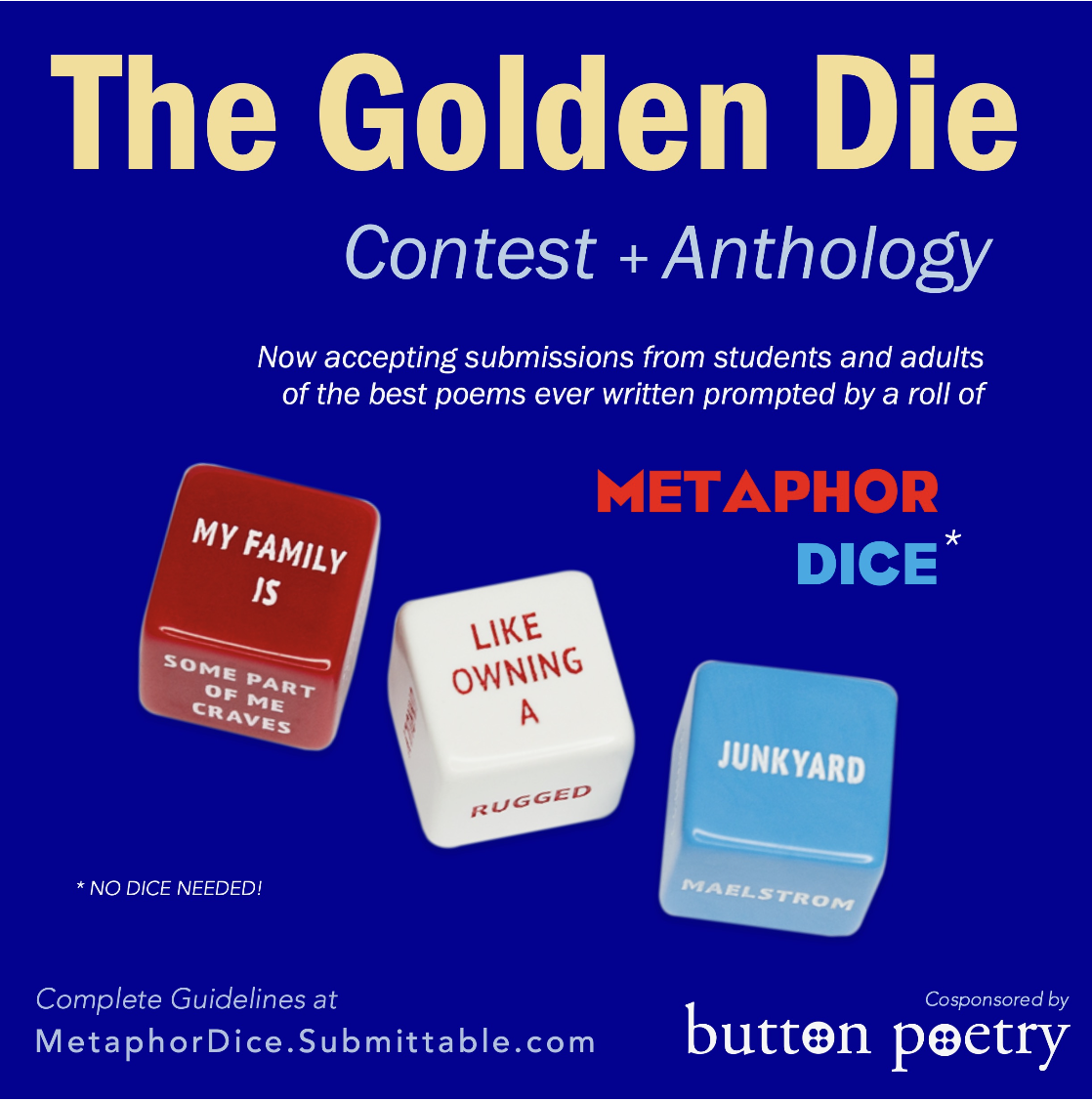 THE GOLDEN DIE CONTEST + ANTHOLOGY - Taylor Mali